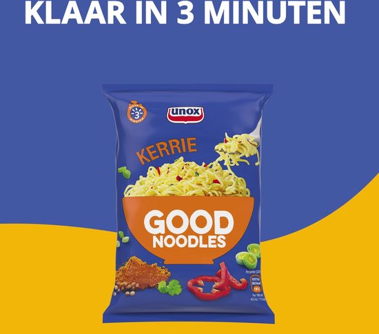 Unox Good Noodles - Kerrie - 11 x 70 g - Voordeelverpakking | bol