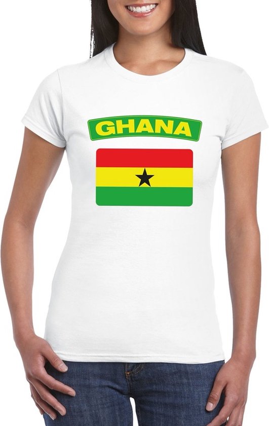Ghana t-shirt met Ghanese vlag wit dames XXL | bol