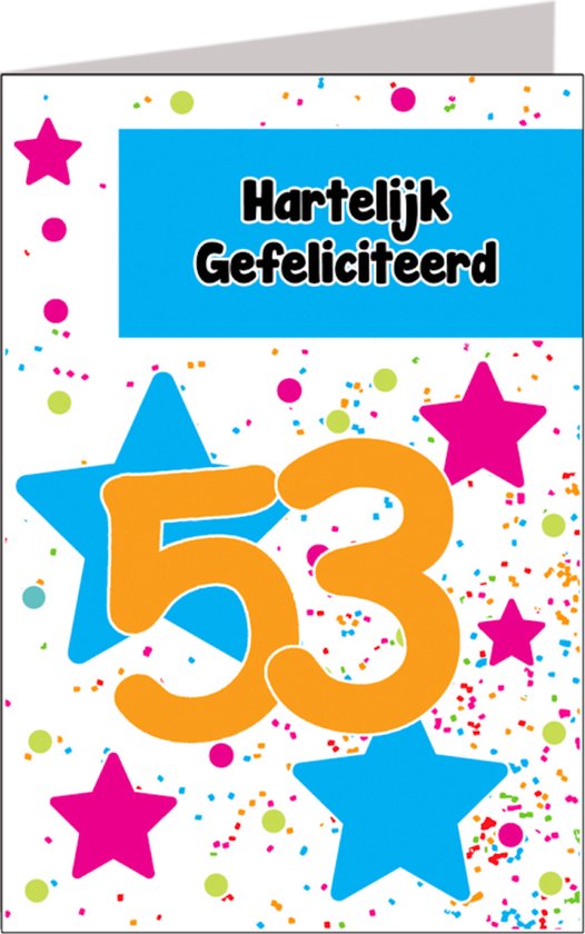 Verjaardagskaart 53 jaar | bol