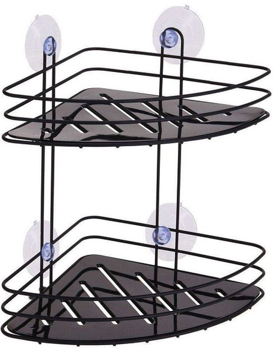 Support salle de bain double 20x20x23cm - Support shampoing - Support ...