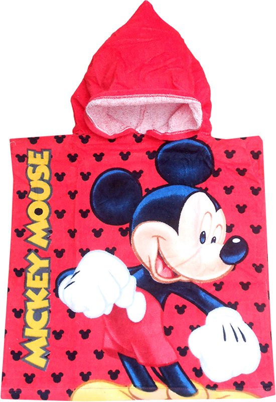 Mickey mouse poncho rood | bol.com