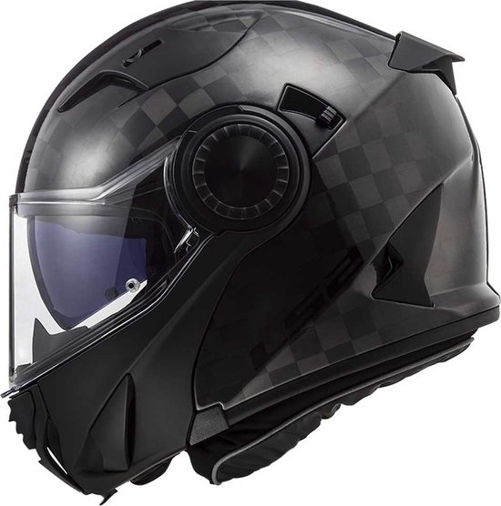 Ls2 Ff313 Vortex motorhelm, Koolstofvezel, polycarbonaat en staal, UV ...