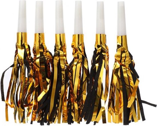 Geboorte Toeter - Fluitje – Zwart - Goud | Traktatie Kids – School ...