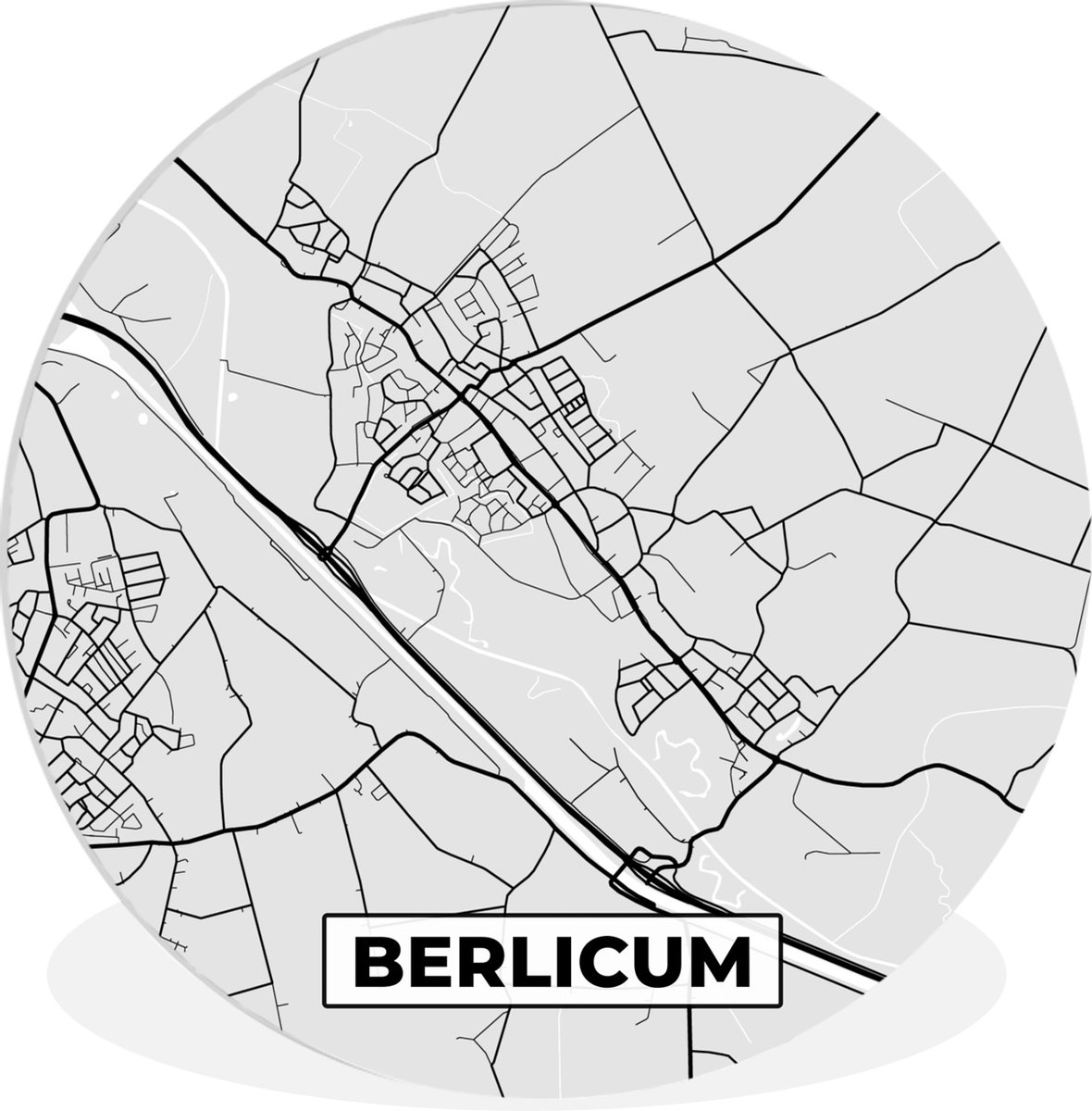 Wall Circle - Wall Circle Indoor - City Map - Map - Berlicum - Map ...