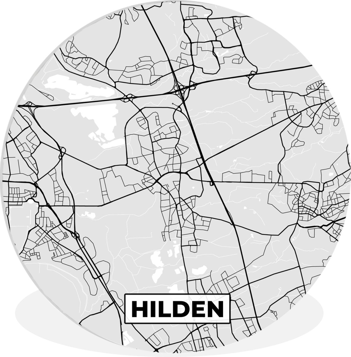 Wall Circle - Wall Circle Indoor - City Map - Hilden - Carte - Carte ...