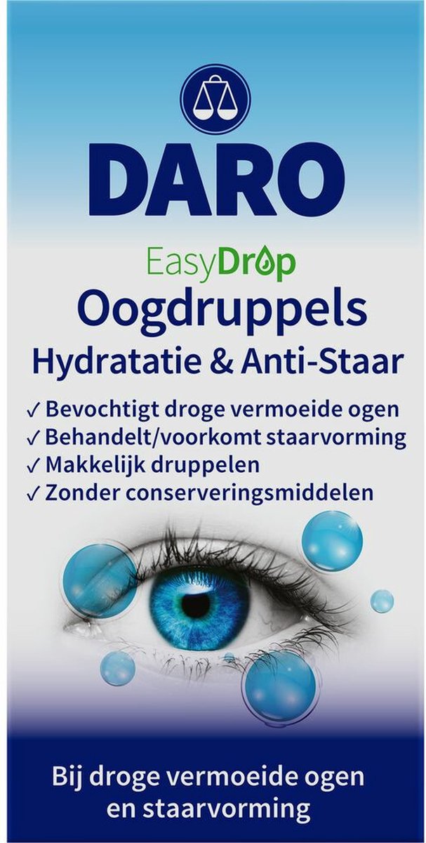 Daro Easydrop Oogdruppels Hydratatie & Anti-Staar 10 ml | bol