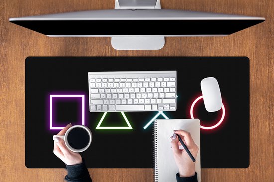 Muismat 100x50 cm - Bureaumat gaming neon - Computer en gameroom ...