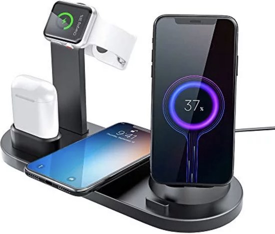 4 in 1 draadloze oplader Apple en Android | bol.com
