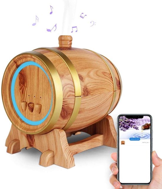 Aroma Diffuser- 350 ml- wijnvat -ledlight-luchtbevochtiger | bol.com