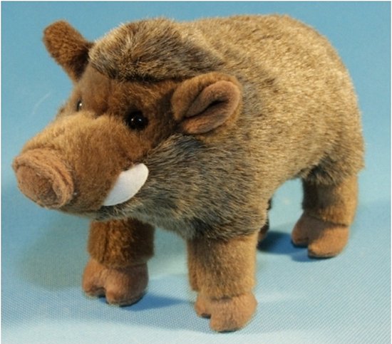 Pluche wild zwijn knuffel 25 cm | bol