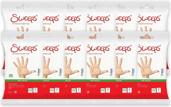 Sweeps Vochtige Hygiënische Verfrissingsdoekjes Voor De Handen - 12 x ...