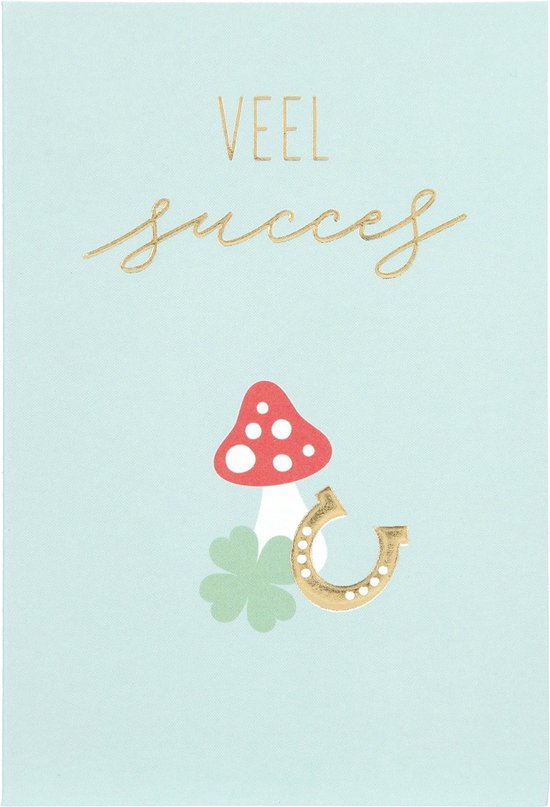 Depesche - Wenskaart "Gewoon Mooi", klein met de tekst "Veel succes ...