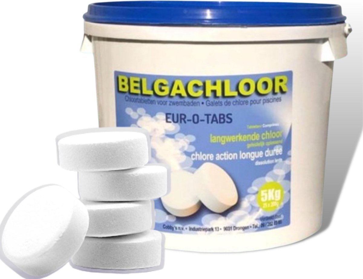 BC - Chloor tabletten zwembad - 5KG (25x200g) - Chloor tabletten | bol