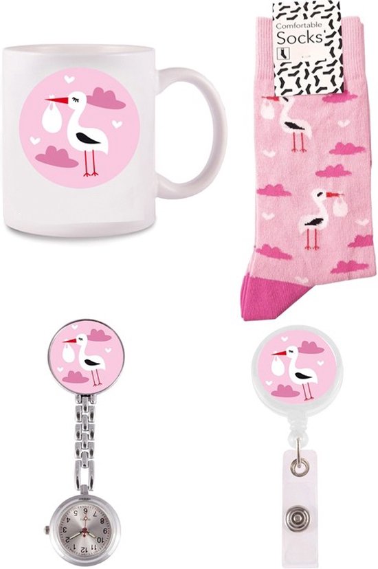 Cadeau Set Verloskundigen Roze - Mok - Verpleegkundige Sokken ...