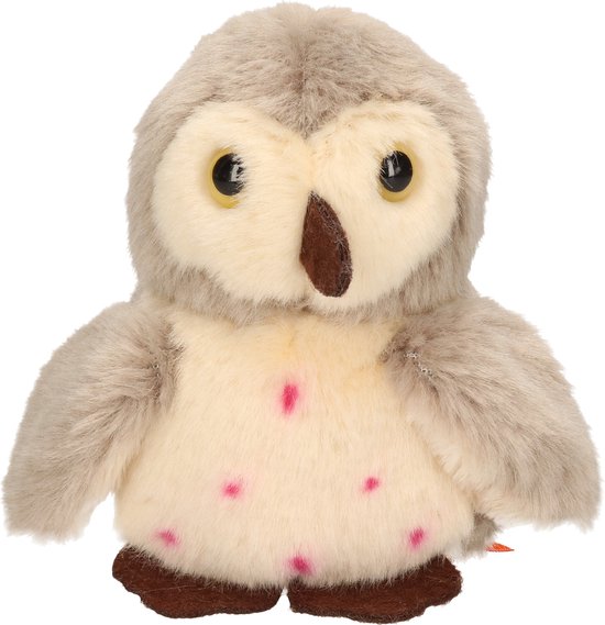Pluche knuffel Uil vogel wit/grijs van ongeveer 13 cm - Speelgoed... | bol