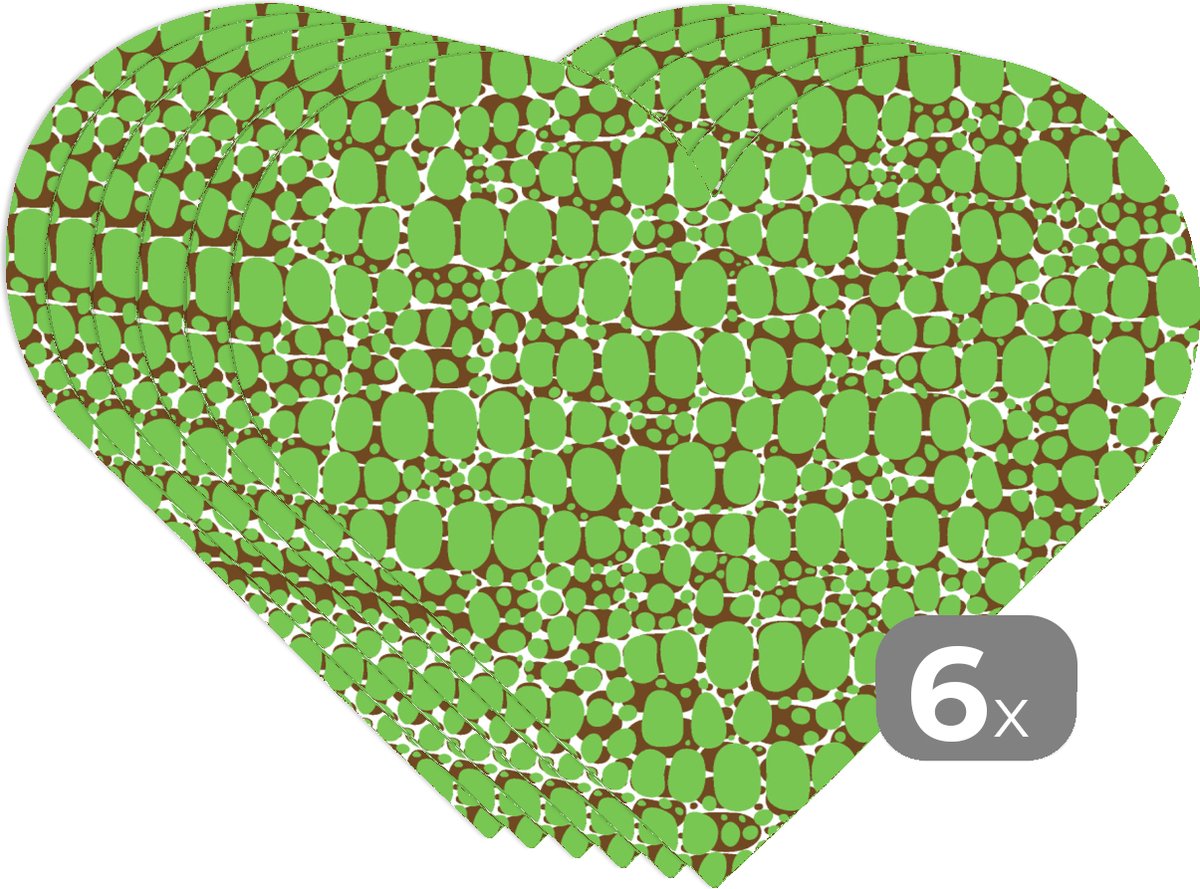 Onderleggers - Placemats - Placemats hartje - Krokodil - Structuur ...