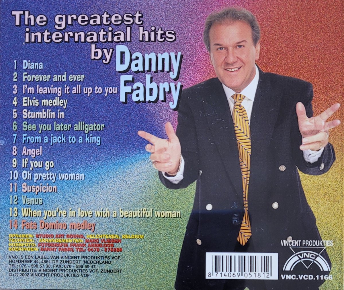 Danny Fabry - The Greatest International Hits By - CD, Danny Fabry | CD ...