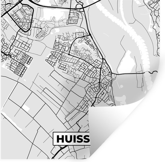 Muurstickers - Sticker Folie - Huissen - Plattegrond - Kaart ...