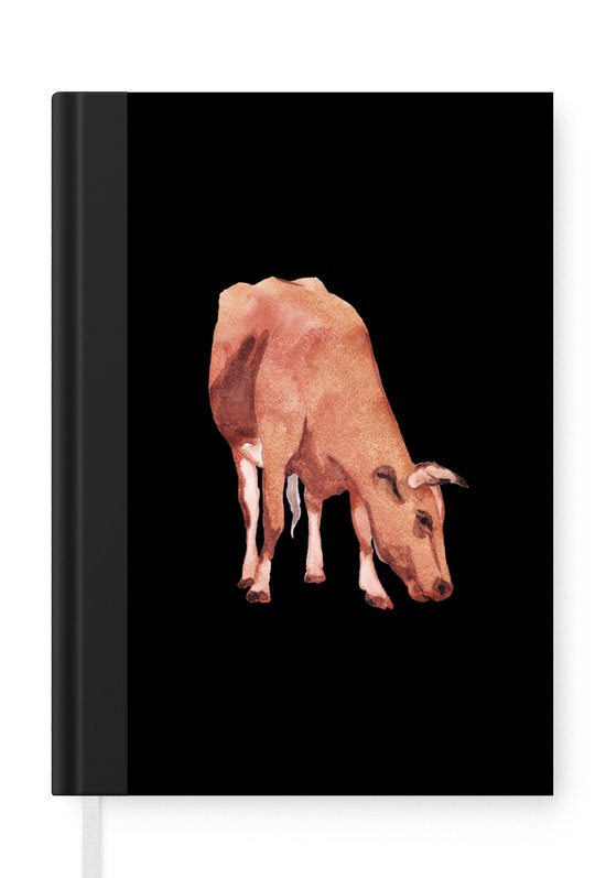 Carnet - Carnet d'écriture - Vache - Marron - Zwart - Carnet - Format ...