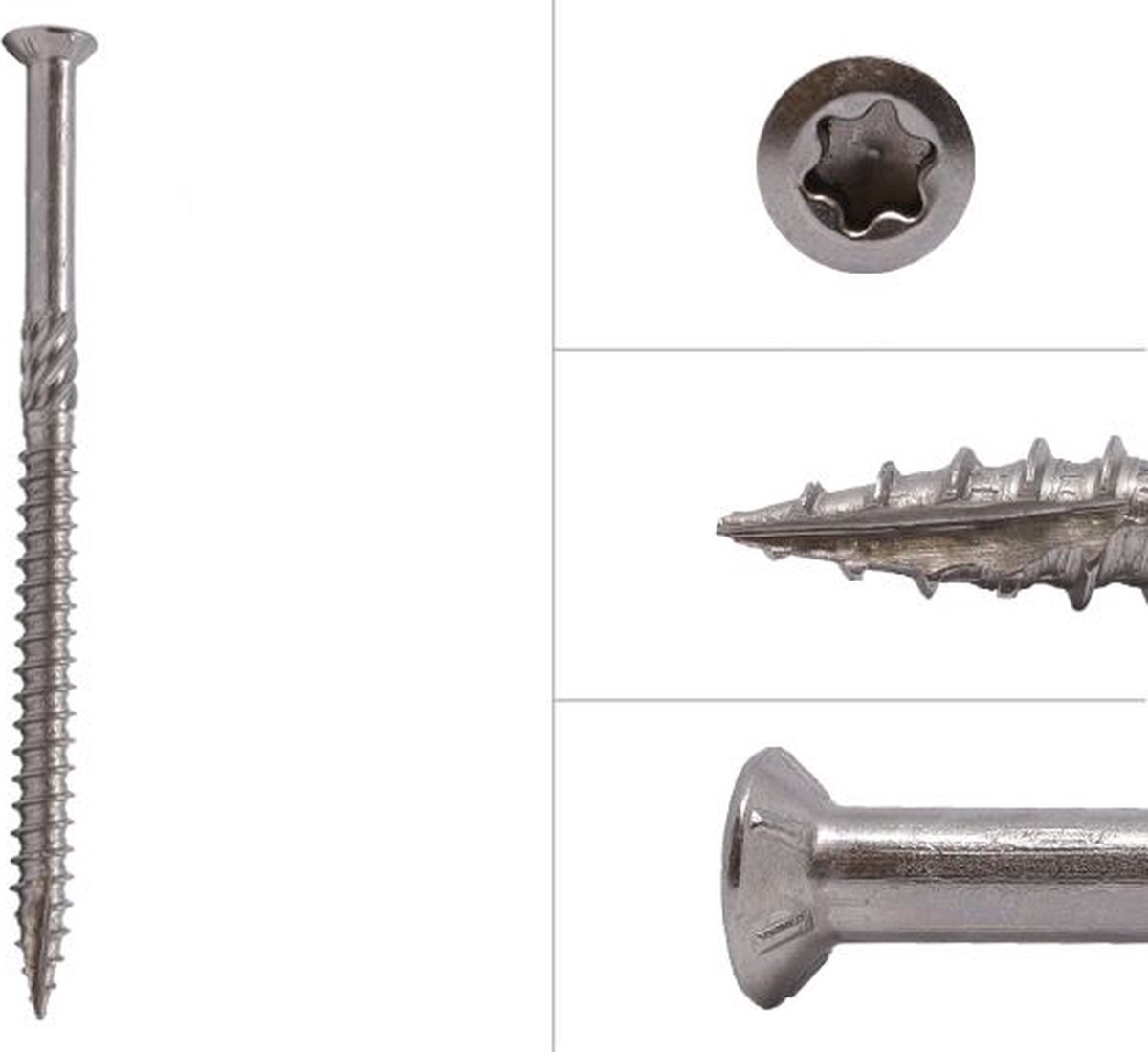 Wovar Vlonderschroeven RVS410 5x80mm TX25 100 stuks | Overdoos 24 stuks ...