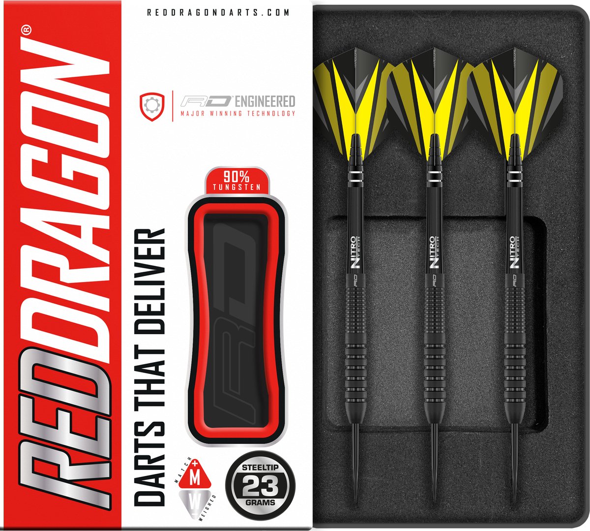 RED DRAGON - Phantom: Steeltip Tungsten Dartpijlen Professioneel - 23 gram | bol.com