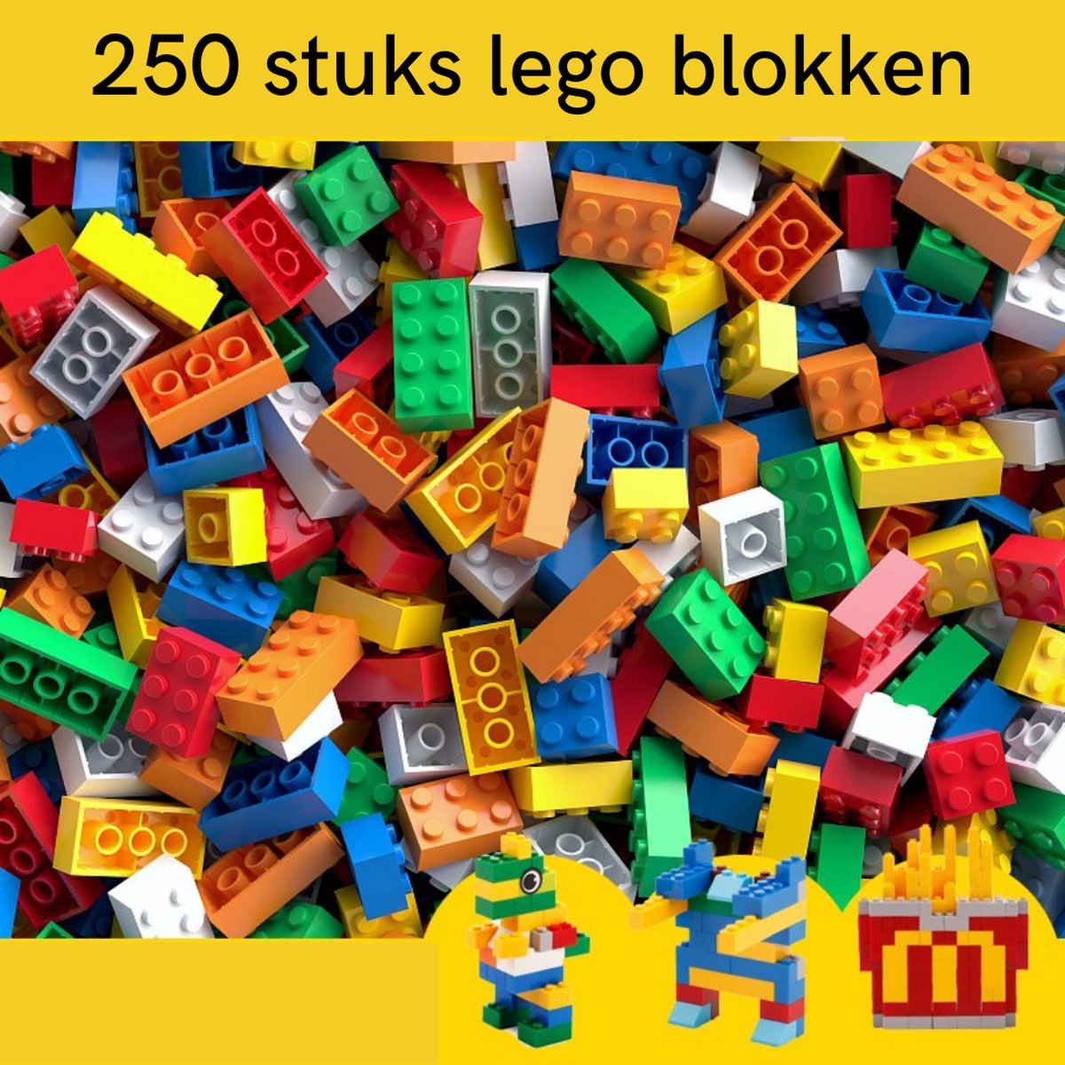 Bouwstenen 250 stuks - 250 losse lego stuks - 250Lego stukjes - lego ...