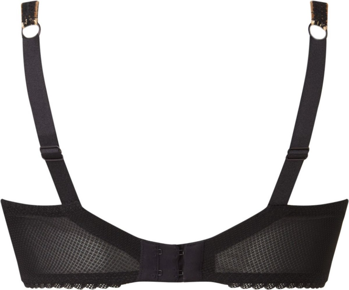 Aubade La Belle Galante balconette bh van kant - Zwart/ Goud - Maat 70D | bol.com