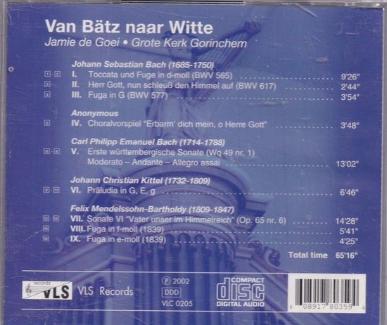 Van Batz naar Witte - een portret van een orgel - Jamie de Goei ...