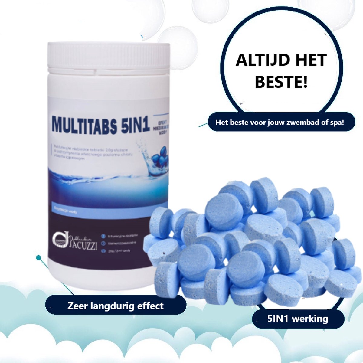 Multitabs 5in1 | De perfecte waterbalans 5in1 wateronderhoud | Zwembad ...