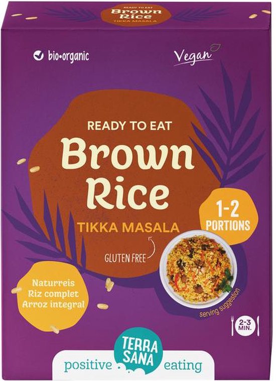 Terrasana Bruine rijst tikka masala bio 250g | bol.com