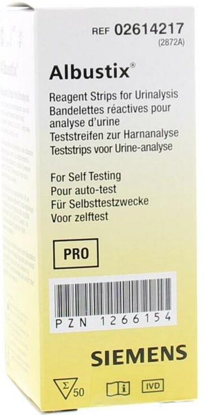Bandelettes de Test' urine Siemens Albustix - 50 pièces | bol.com