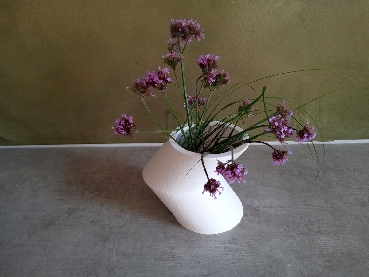 Design vaas -- Wit-- 3D geprint -- Waterdicht -- Uniek design | bol.com