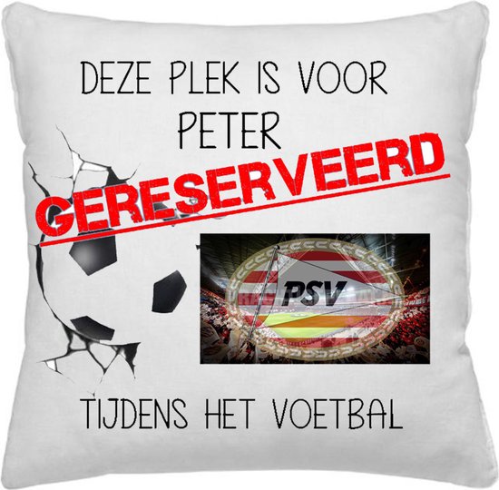 Kussen Psv/Psv cadeau/Voetbal cadeau/Kussen Psv met eigen naam | bol