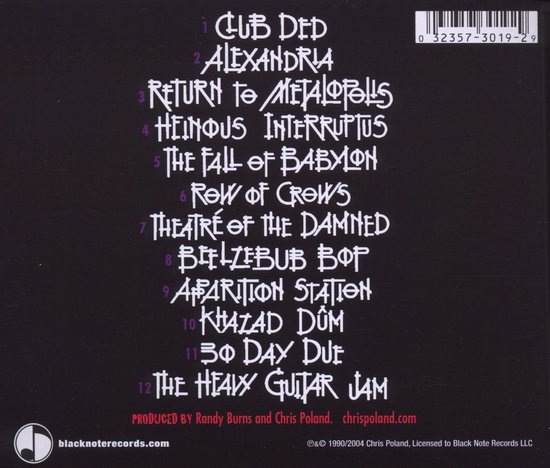 Chris Poland - Return To Metalopolis (CD), Chris Poland | CD (album ...