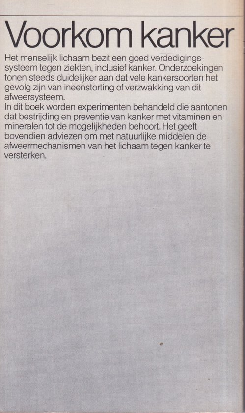 Voorkom kanker, Dr. Richard A. Passwater | 9789027414434 | Boeken | bol