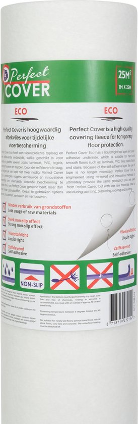 Perfect Cover® Eco - 25m² - Zelfklevend Afdekvlies - Stucloper ...