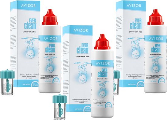 Ever Clean - 3 x 225ml - 3 maand pakket Everclean - Lenzenvloeistof ...