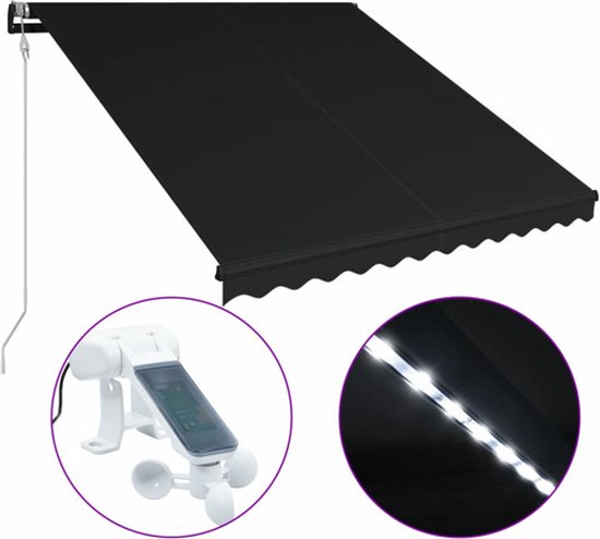 VDXL Luifel uittrekbaar met windsensor en LED 300x250 cm | bol.com