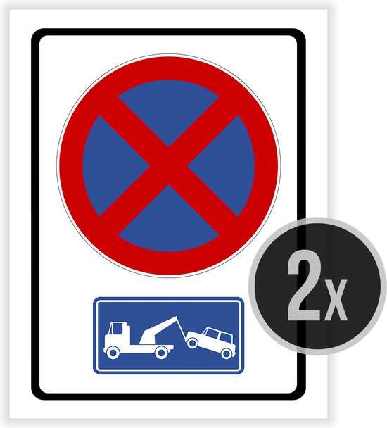 Borden | Pictogram | Stilstaan en parkeen verboden | Inrit vrijlaten ...