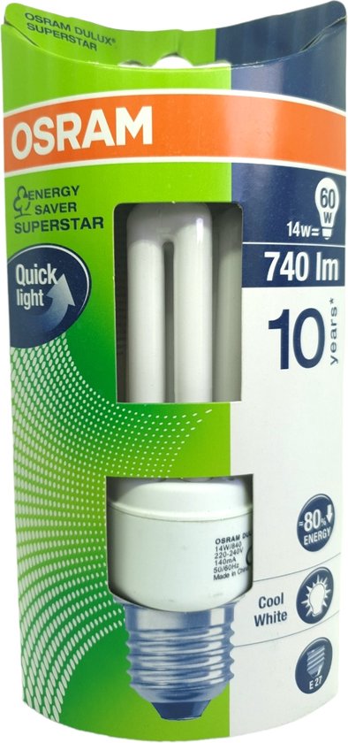 Osram 14W Energy saver E27 Cool white | bol