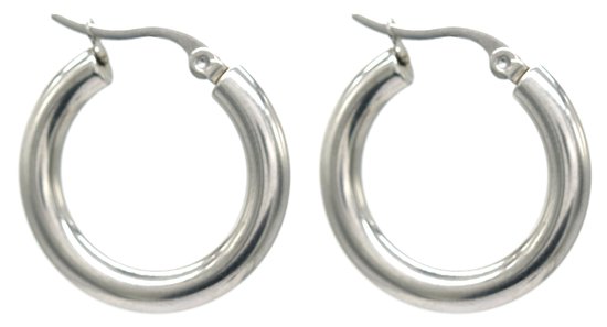 Oorbellen - Oorringen - RVS - 2,5 cm - Zilverkleurig | bol