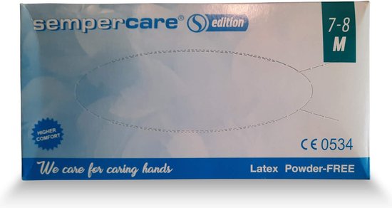 Sempercare | 100 stuks Medische Latex Handschoenen | Maat M (7-8) | Ongepoederd -... | bol