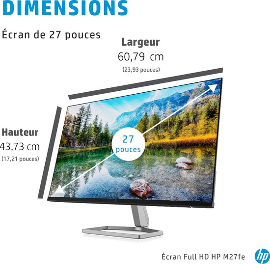 Monitor HP M27fe FHD 27" IPS LCD Flicker free 75 Hz | bol