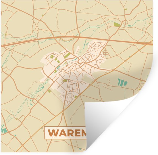 Stickers muraux - Carte - Plan de la ville - Waremme - Carte - België ...
