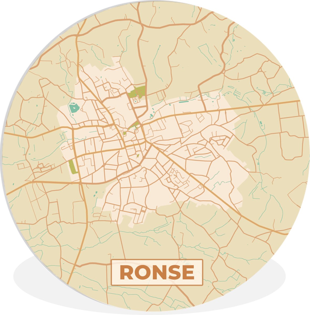 Wall Circle - Wall Circle Indoor - Map - City Map - Ronse - België ...
