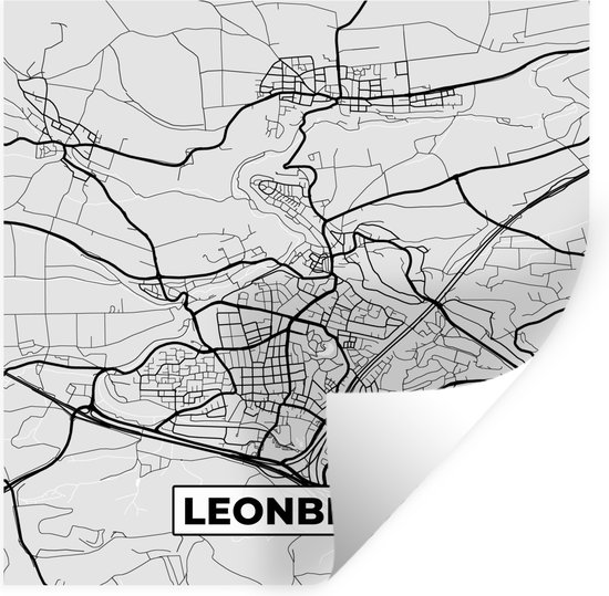 Muurstickers - Sticker Folie - Kaart - Duitsland - Plattegrond ...