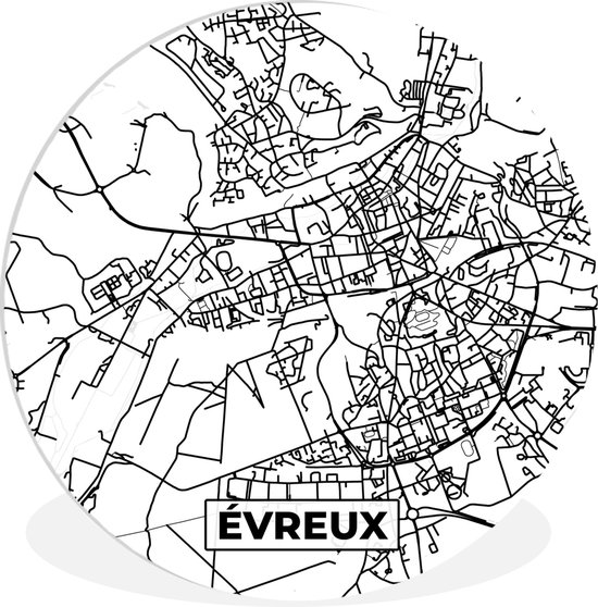 Wall Circle - Wall Circle Indoor - City Map - France - Évreux - Map ...