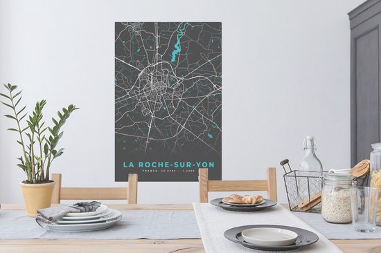 Stickers muraux - Carte - Plan de ville - La Roche-sur-Yon - Carte ...