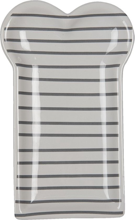 Servies Ontbijtbord 10*17*2 cm Wit Keramiek Strepen Eetbord Klein bord ...