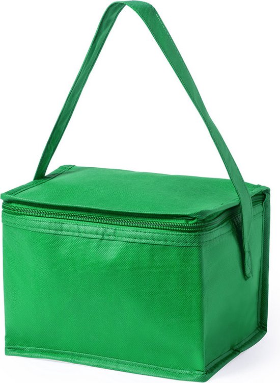 Petit mini sac isotherme vert pour 6 canettes dont 2 éléments ...